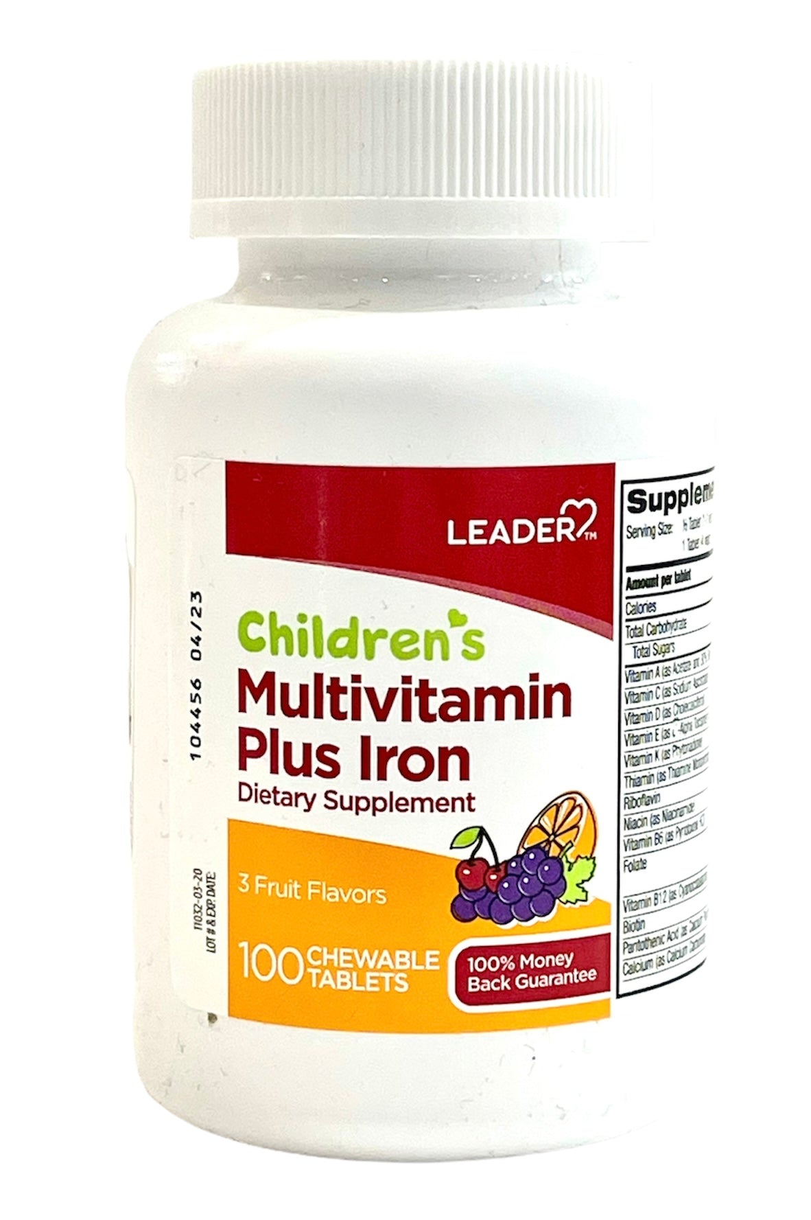 Children's Multivitamin Plus Iron | 100 Chewable Tablets – First Pharmacy