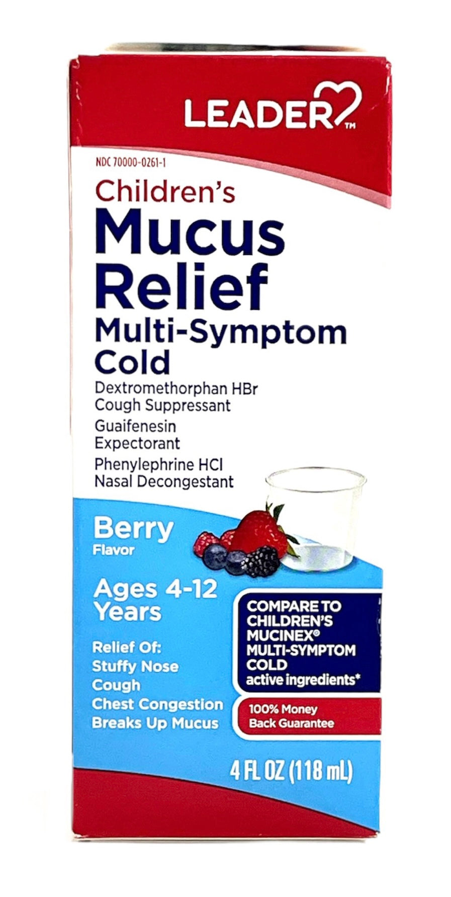 Children's Mucus Relief | Multi-Symptom Cold | Berry Flavor | 4FL ...