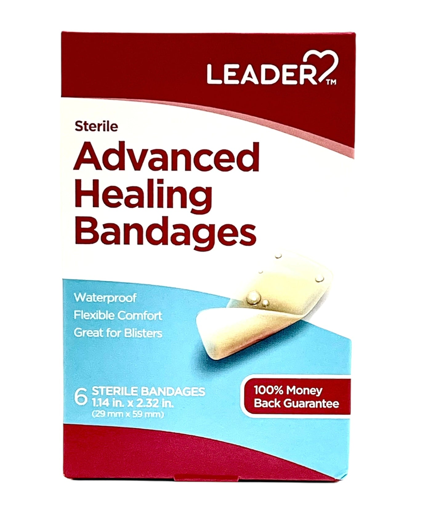 Advanced Healing Bandages | Sterile | Waterproof | 6 Bandages 1.14in x ...